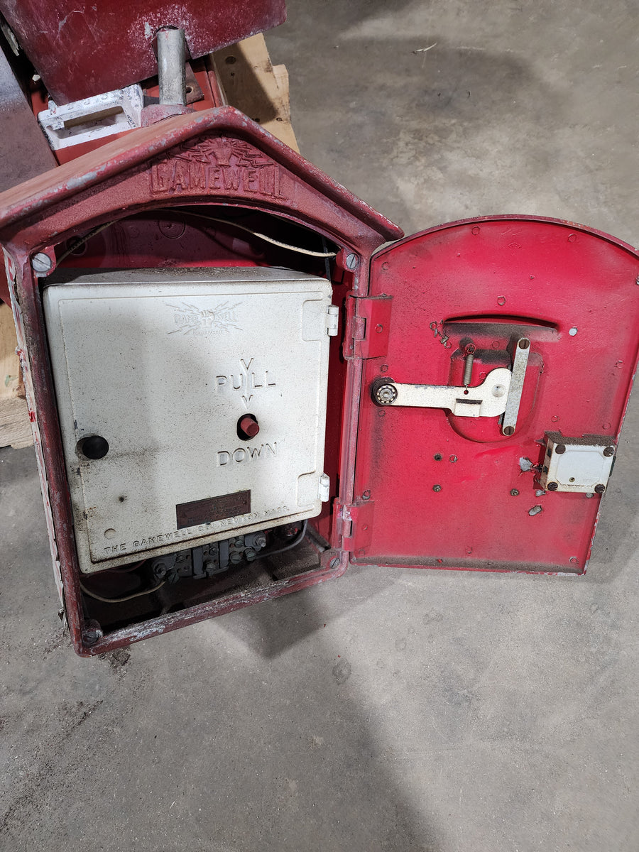 USED, Gamewell Fire Alarm Box. Antique – Sosfirellc